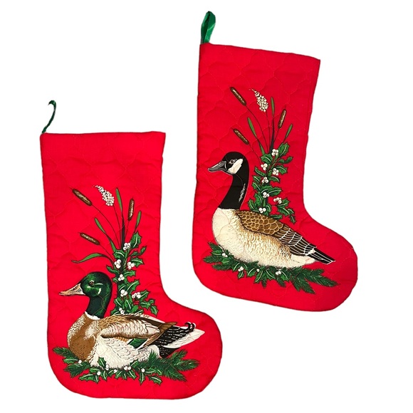 Unbranded | Holiday | Handmade Quilted Duck Christmas Holiday Stocking ...